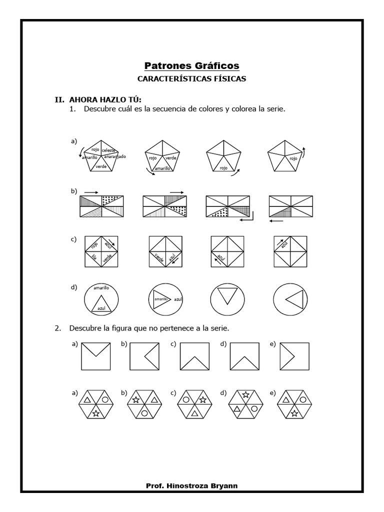 Patrones Graficas-para-Tercero-de-Primaria | PDF | Los símbolos | Hojas ...