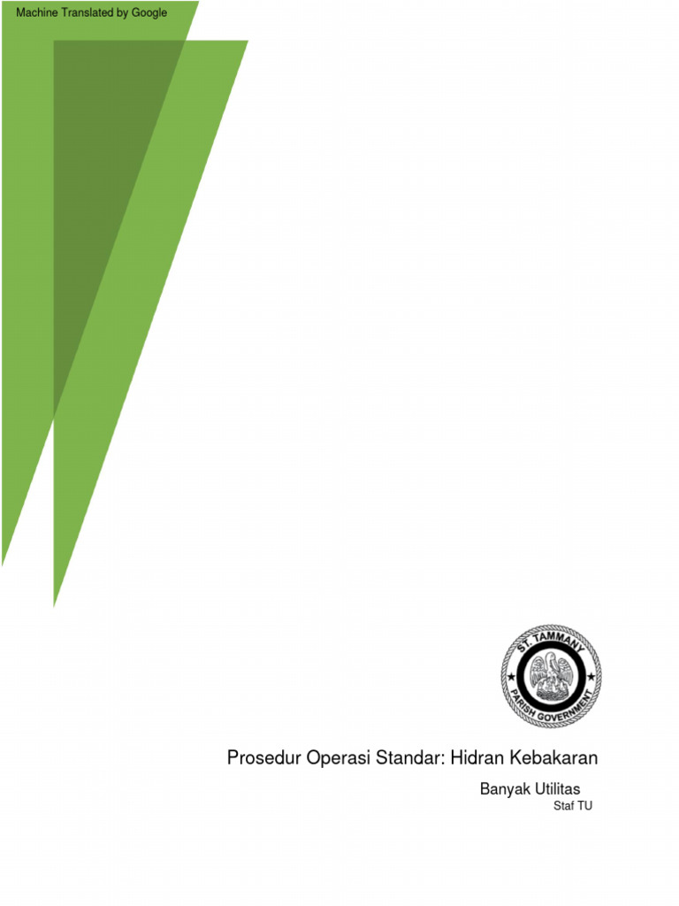 SOP, Fire Hydrants | PDF