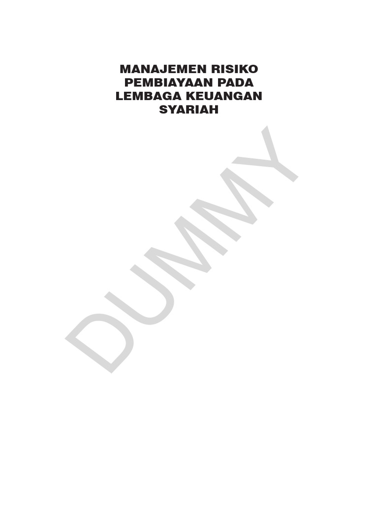 00 Book Manajemen Risiko Pembiayaan - Compressed | PDF