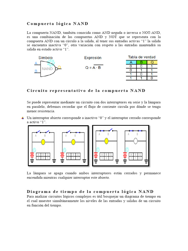 Compuerta lógica NAND | PDF