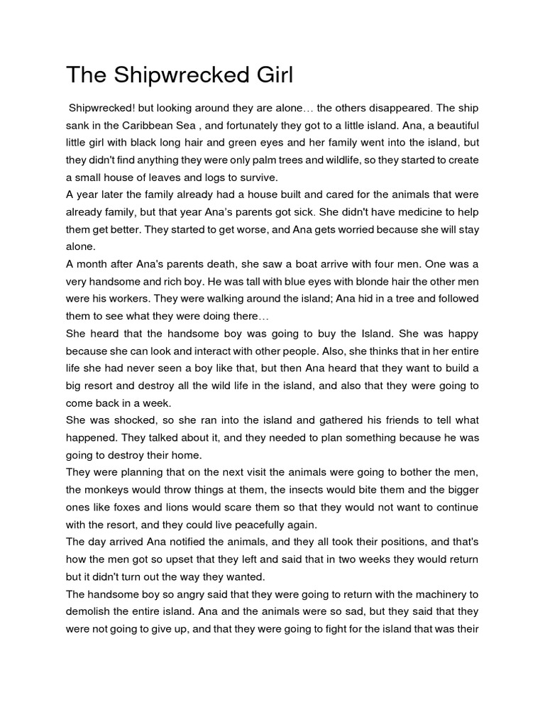 The Shipwrecked Girl Act | PDF