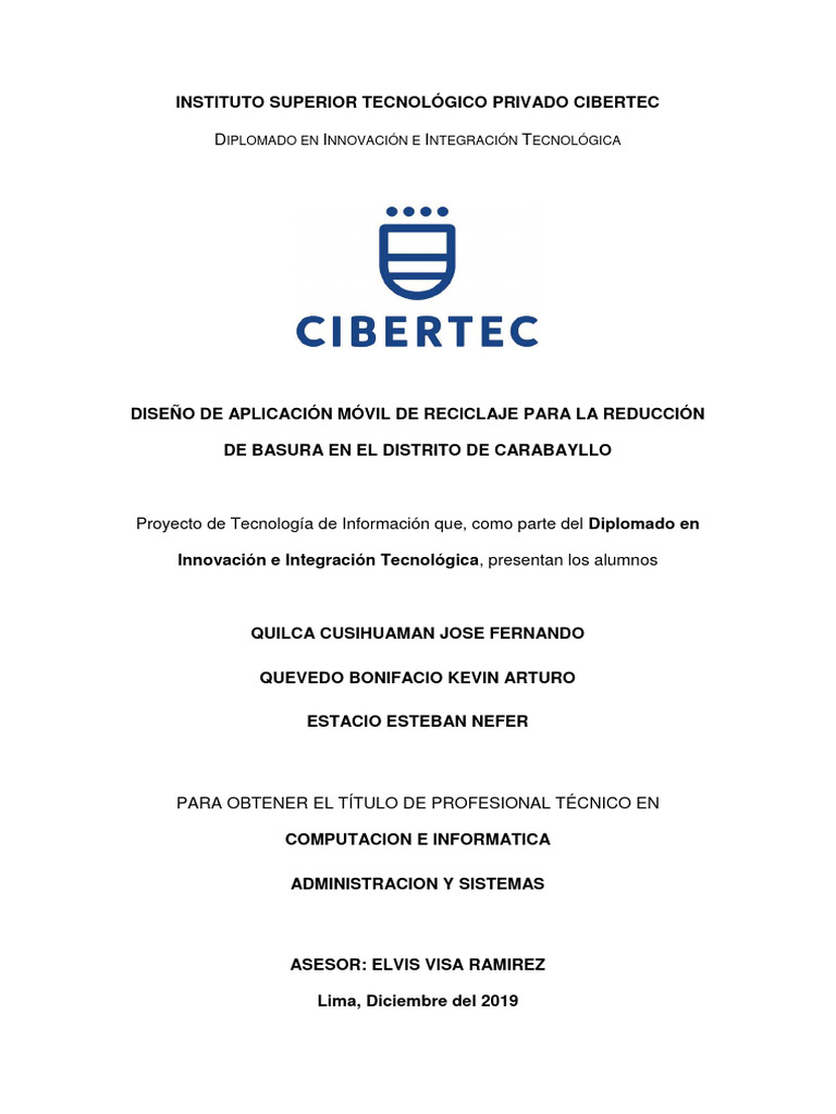 Proyecto Final Reciclaje Pdf Residuos Reciclaje