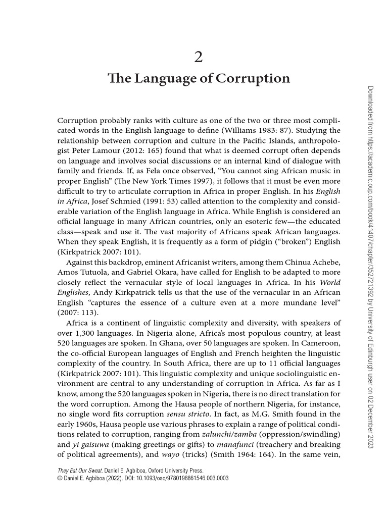 The Language of Corruption | PDF | Witchcraft | Linguistics