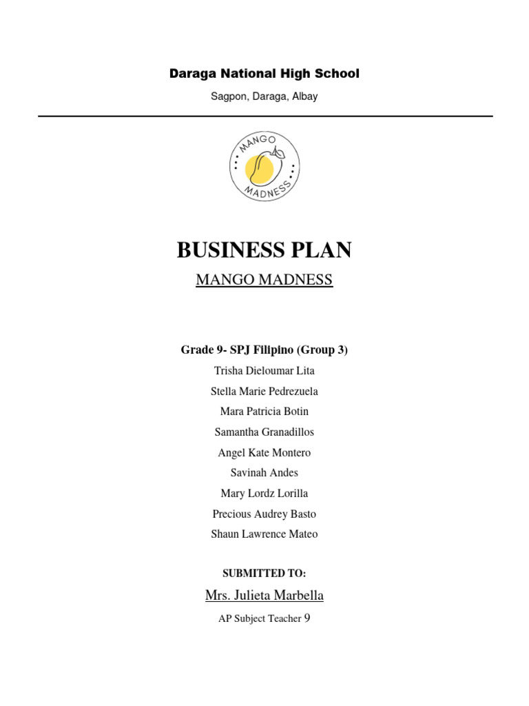 Business Plan | Download Free PDF | Mango | Fruit Preserves