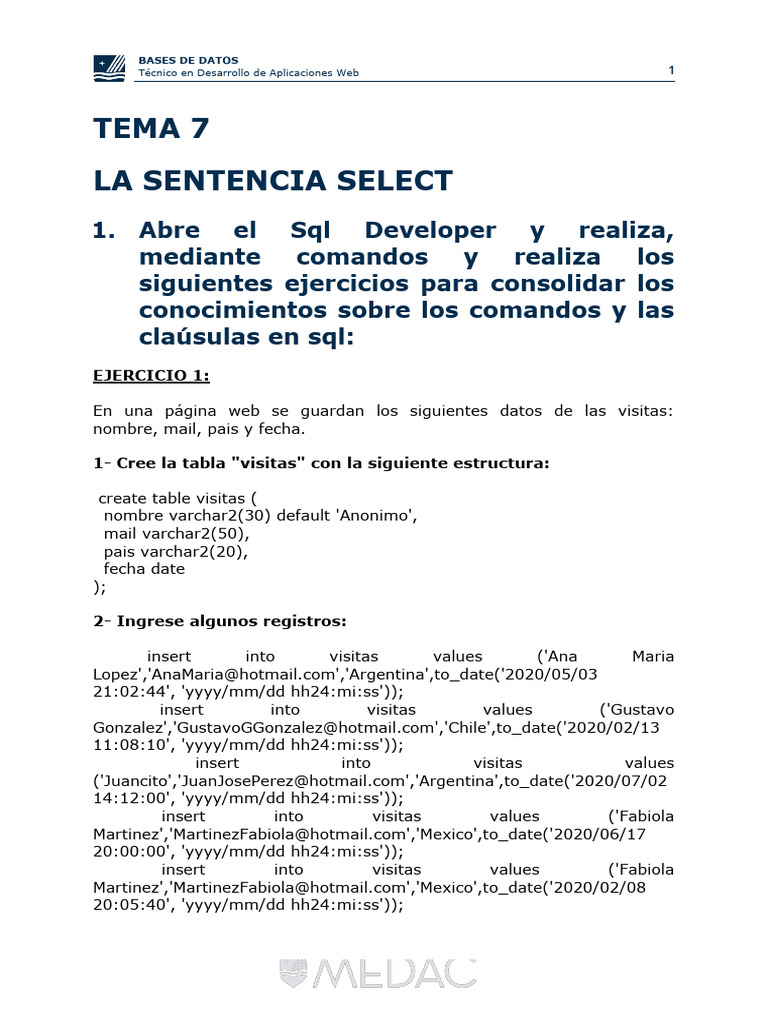 Alumnos Tema 7 Pract-2 | PDF | SQL | Gestión de datos