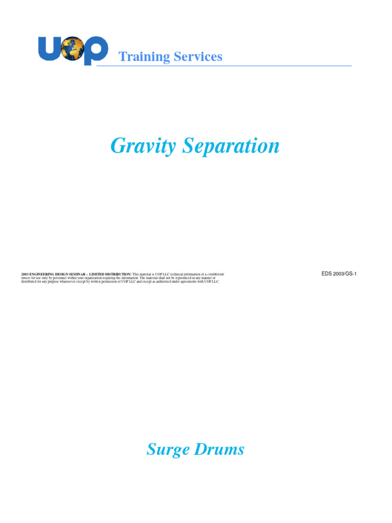 Gravity Separation | PDF | Mechanical Engineering | Physical Chemistry
