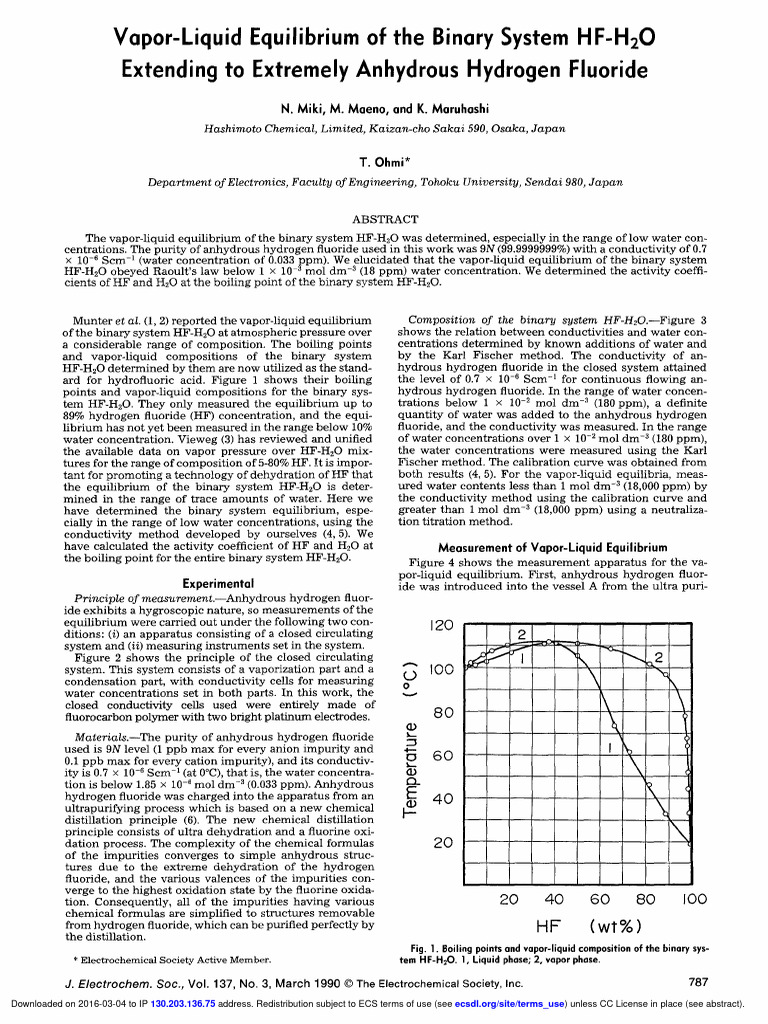 HF - H2o | PDF | Water | Fluorine