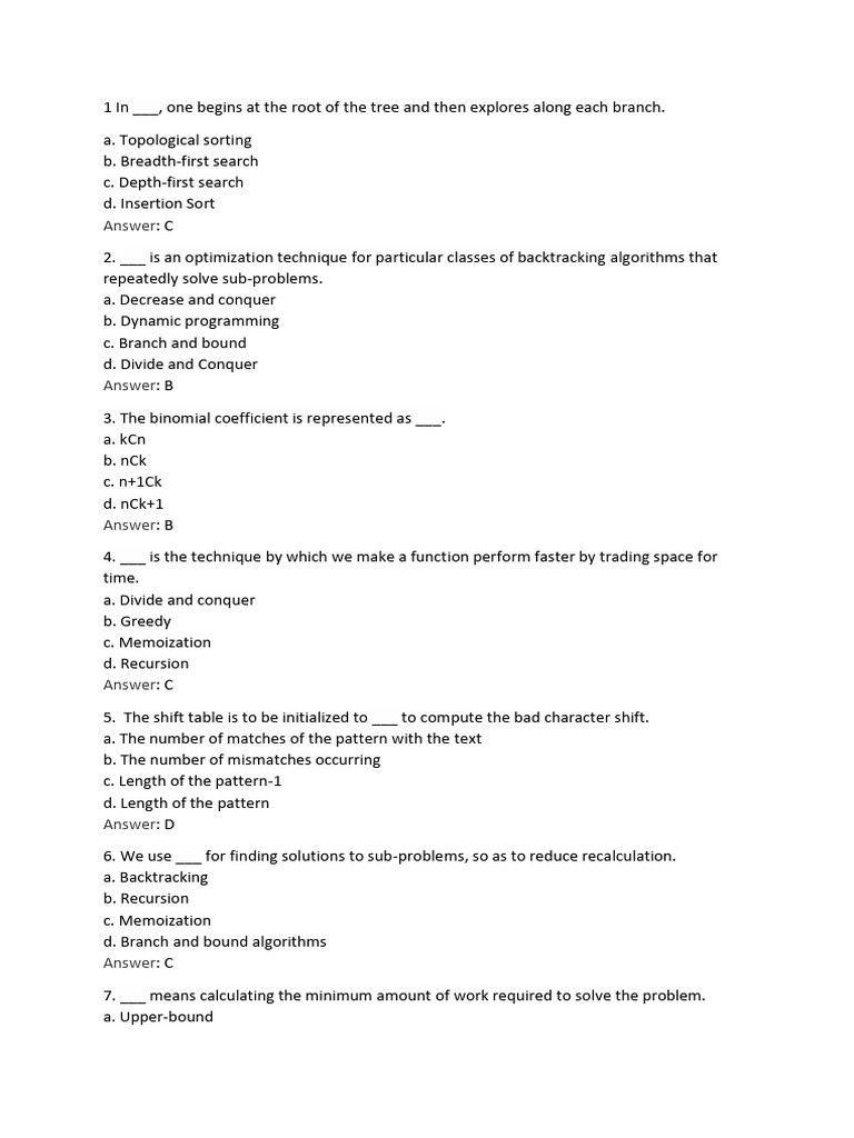 Algorithm Quiz for CS Students | PDF | Mathematical Logic | Mathematics