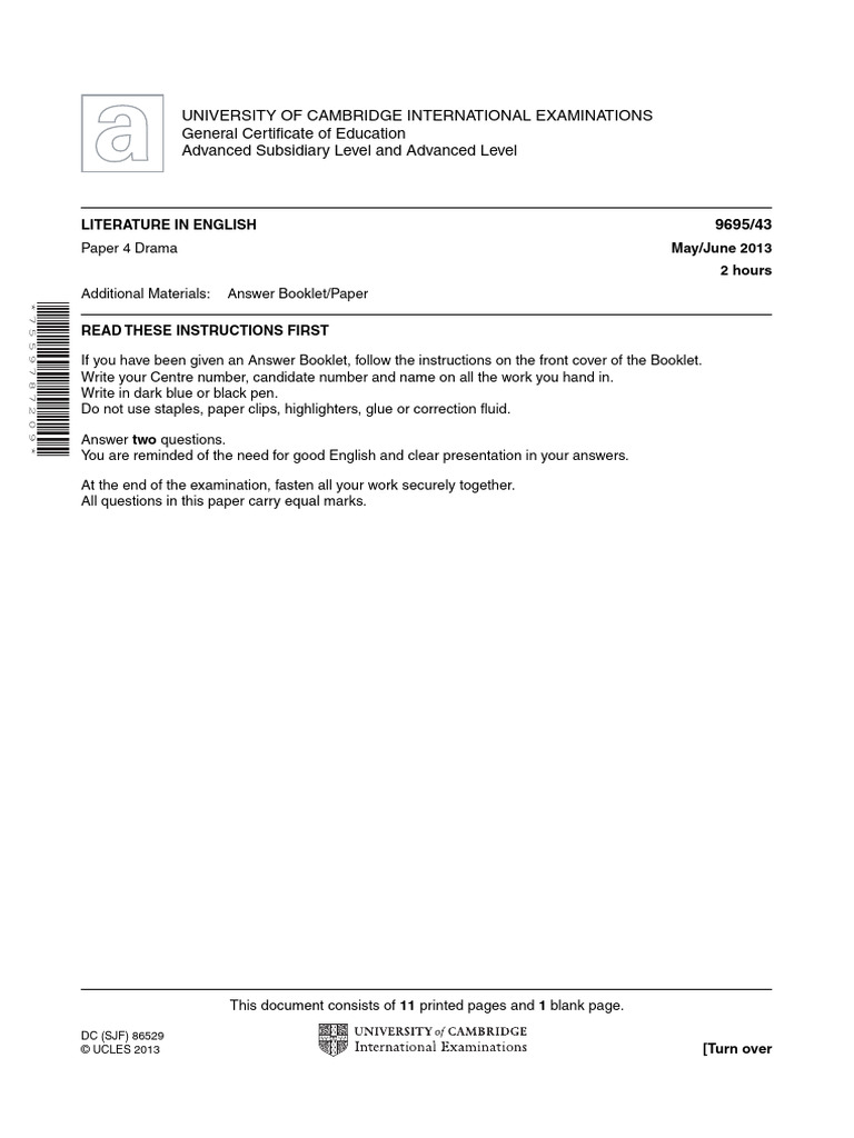 Past Papers - A Streetcar Named Desire | PDF