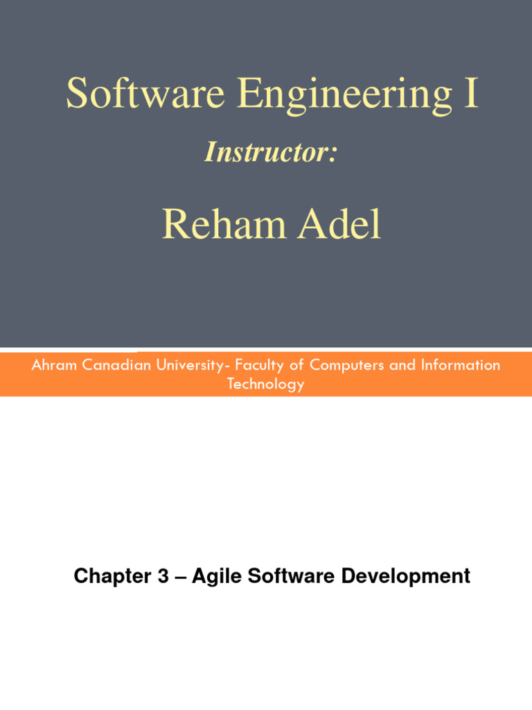 Lecture 3 - Chapter 3 - Part1 | PDF | Scrum (Software Development) | Agile Software Development