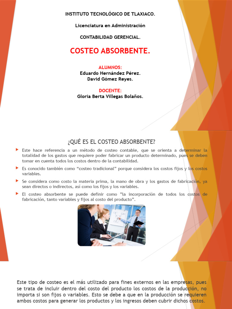 Costeo Absorbente | PDF | Costo | Contabilidad