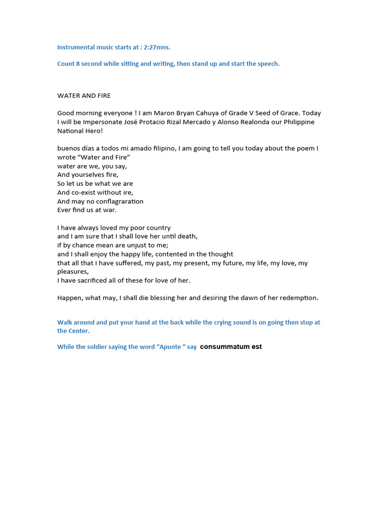 Character Impersonation Script | PDF