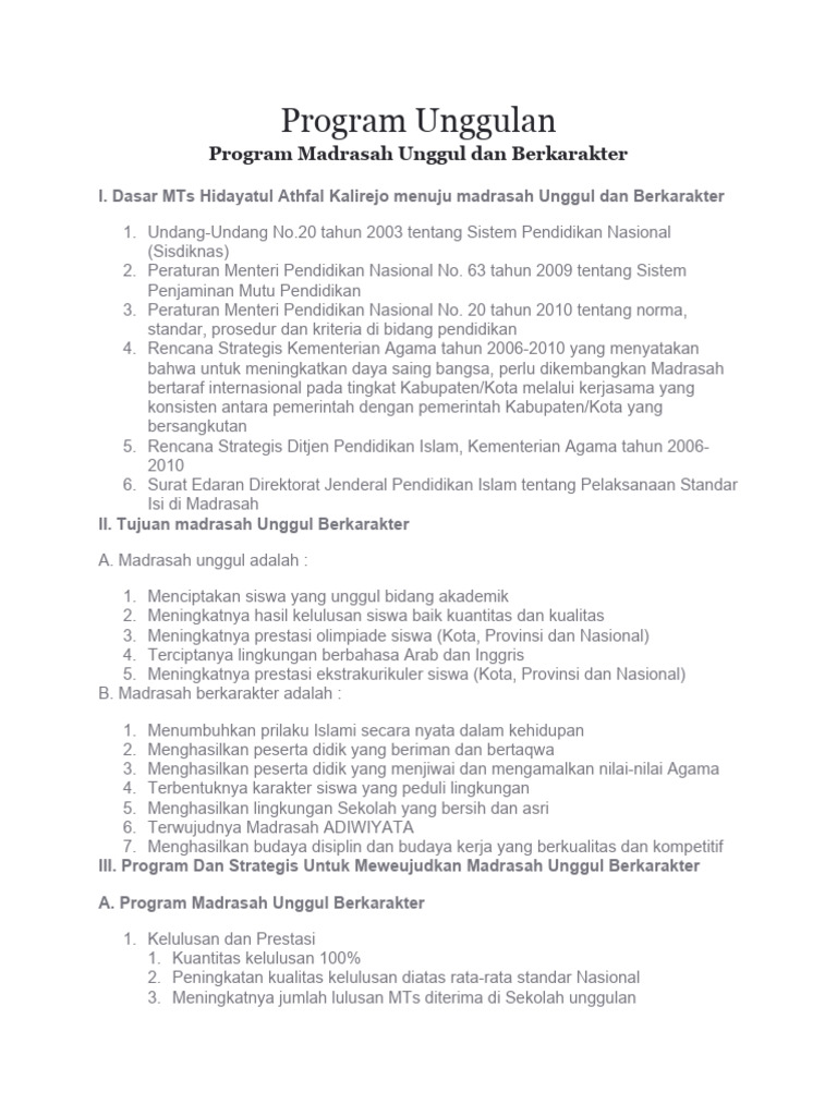 Program Unggulan | PDF