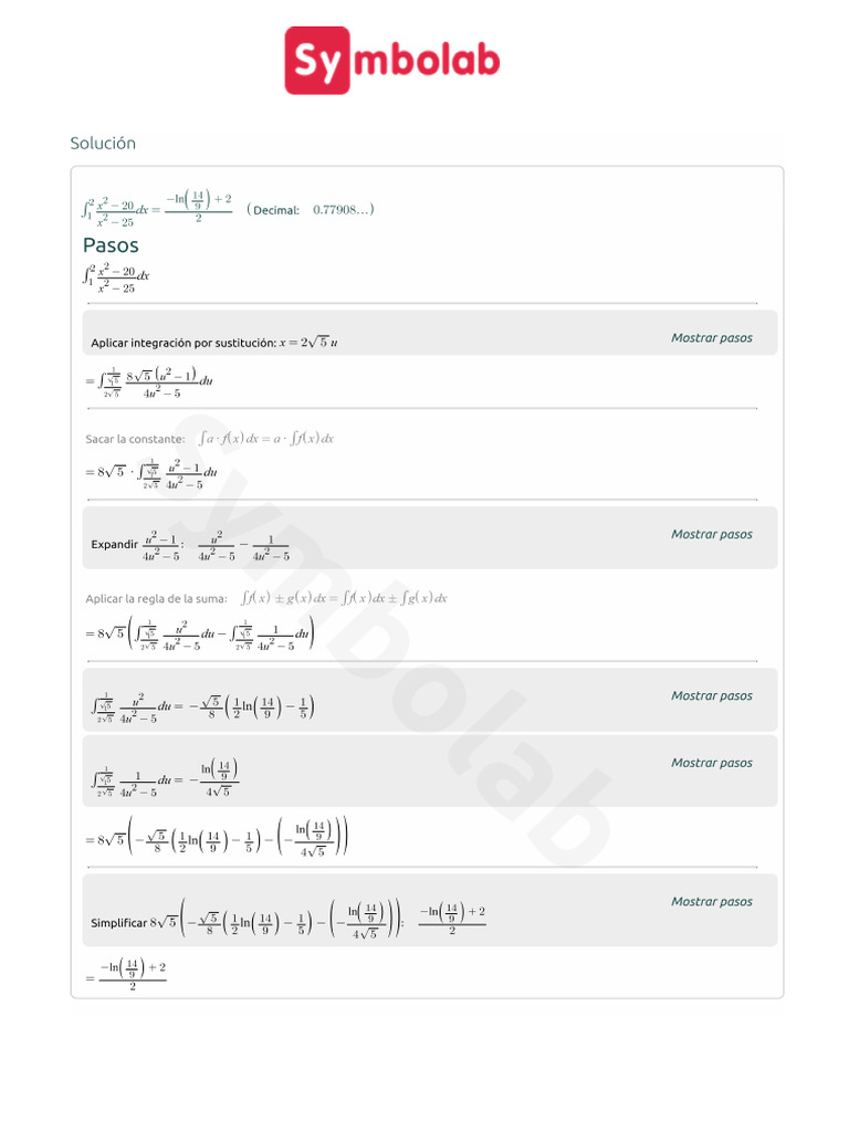 Symbolab - Solutions | PDF