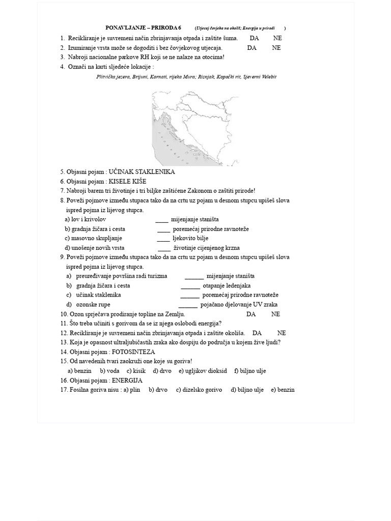 Ponavljanje - Priroda - 2 - PDF | PDF