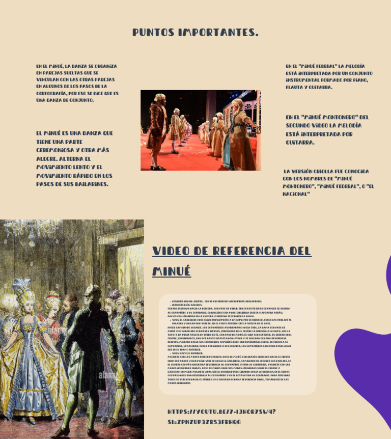 El Minué: Danza y Coreografía Infantil | PDF | Bailes | Las artes escénicas