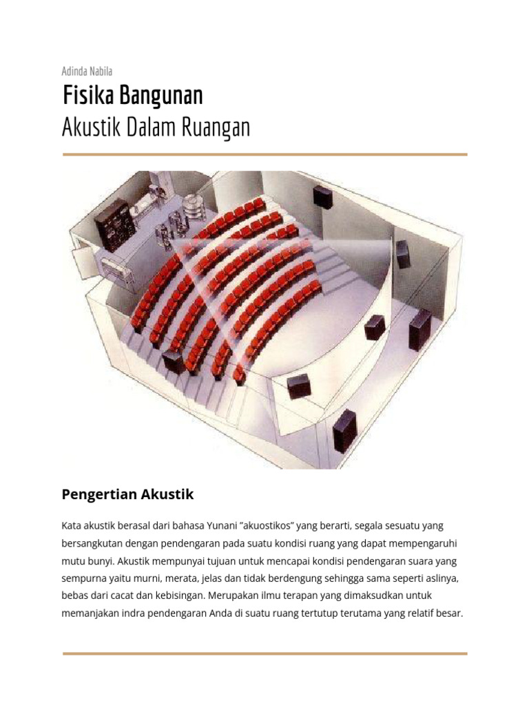 Faktor Pengaruh Akustik Ruangan | PDF