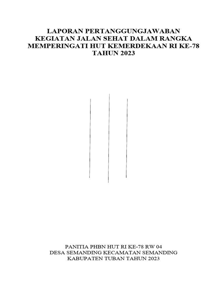 LPJ Kegiatan Jalan Sehat HUT RI ke-78 | PDF