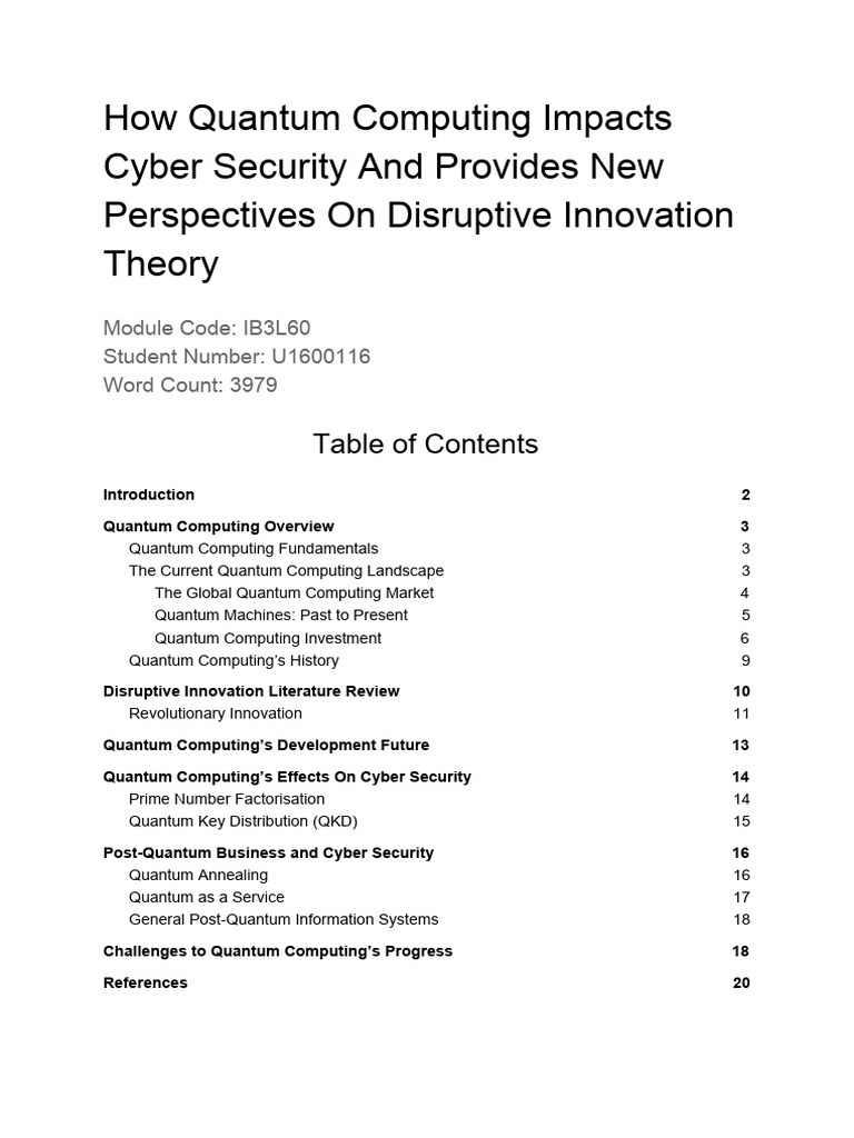 QC Report | PDF | Quantum Computing | Cryptography