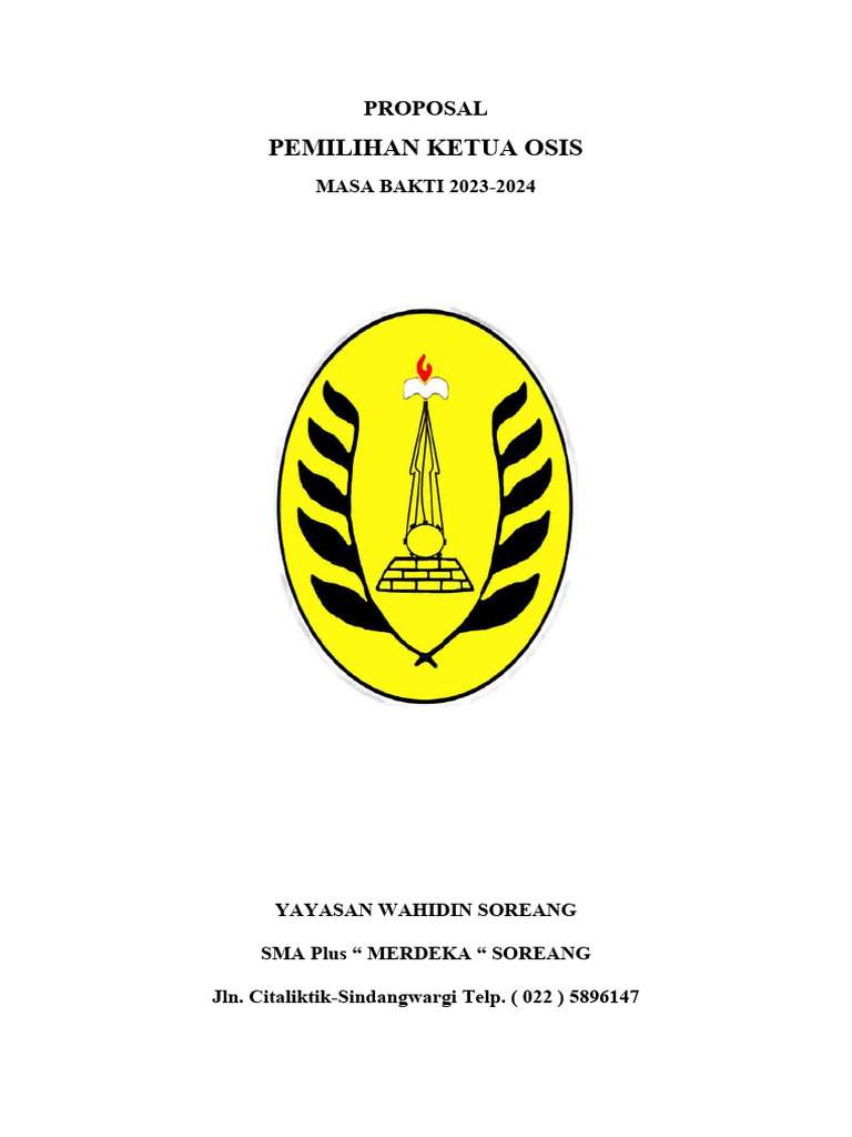 Proposal Pemilihan Ketua OSIS 2023-2024 | PDF