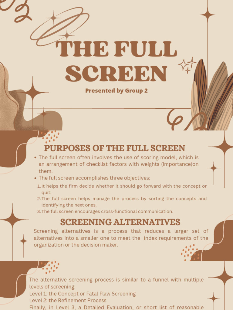 Full Screen Process in Product Management | PDF | Prototype | Evaluation