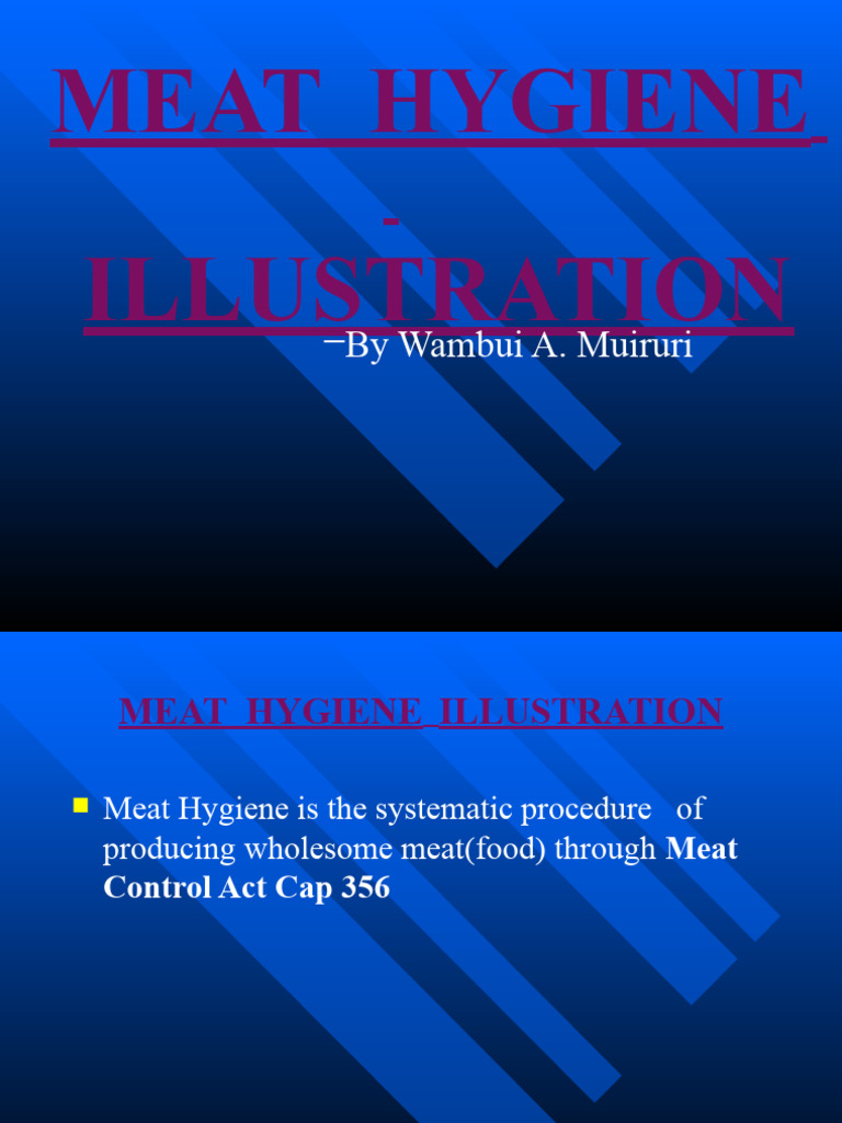 1 Meat Hygiene Illustration | PDF | Slaughterhouse | Meat