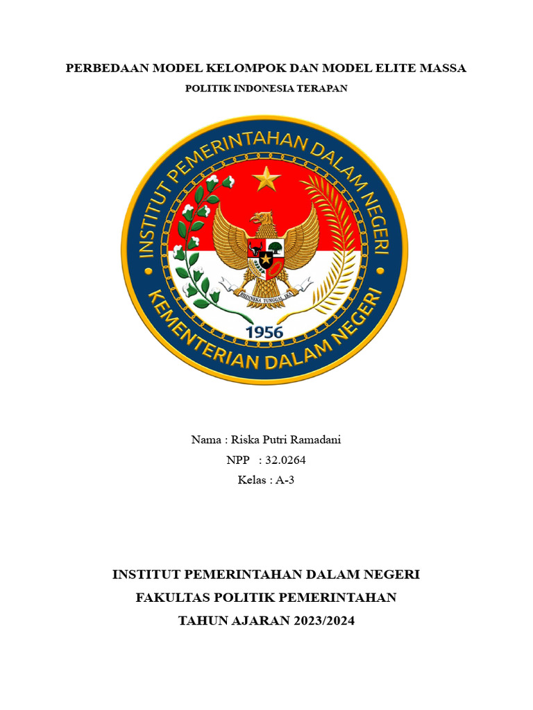 Perbandingan Model Kelompok dan Elite-Massa | PDF