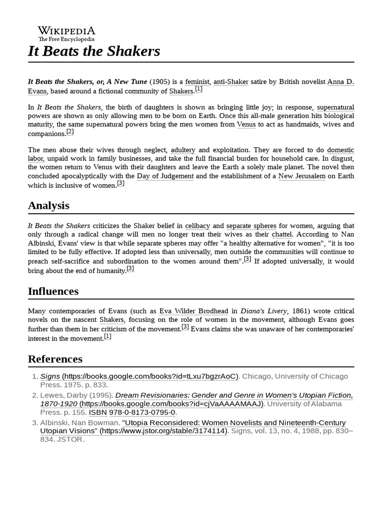 It Beats The Shakers | PDF | Feminism | Gender Studies