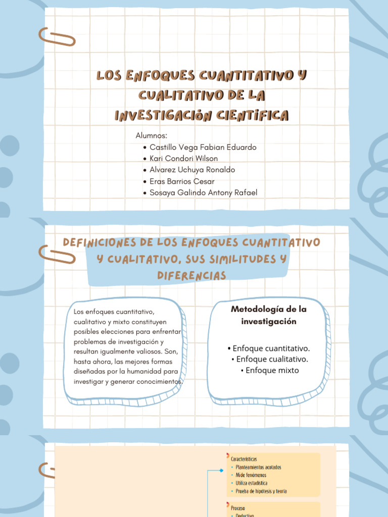 ¿Cuáles Son Las Diferencias Entre Los Enfoques Cuantitativo y Cualitativo | PDF | Investigación ...