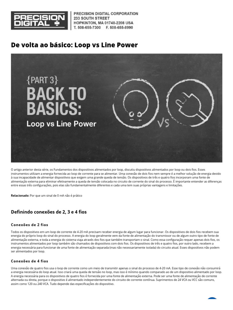 De Volta Ao Básico - Loop Versus Alimentação de Linha - Precision ...