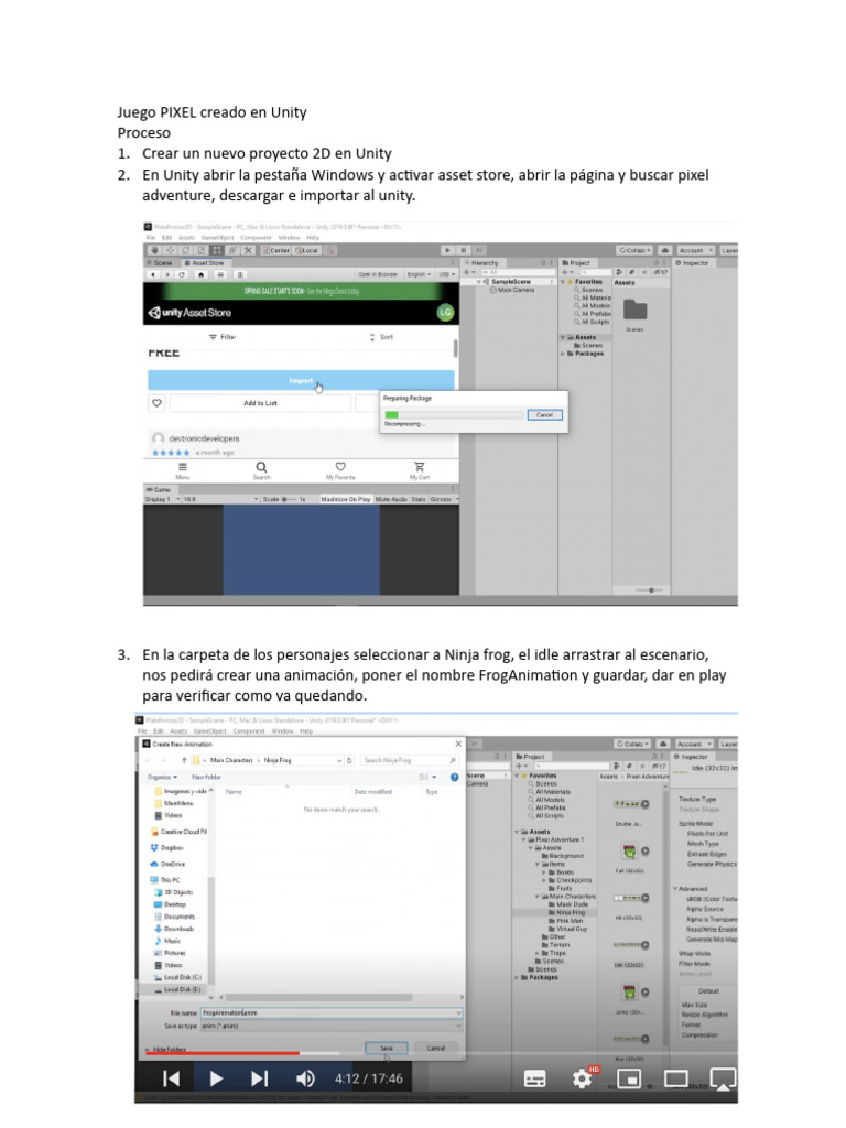 Juego PIXEL Creado en Unity | PDF | Unidad (motor de juego) | Ingeniería Informática