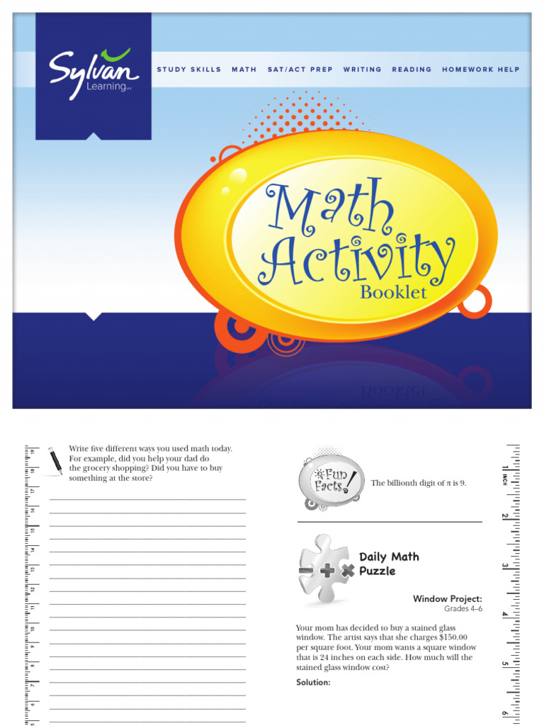 Sylvan Learning-Math Booklet | PDF | Mathematics