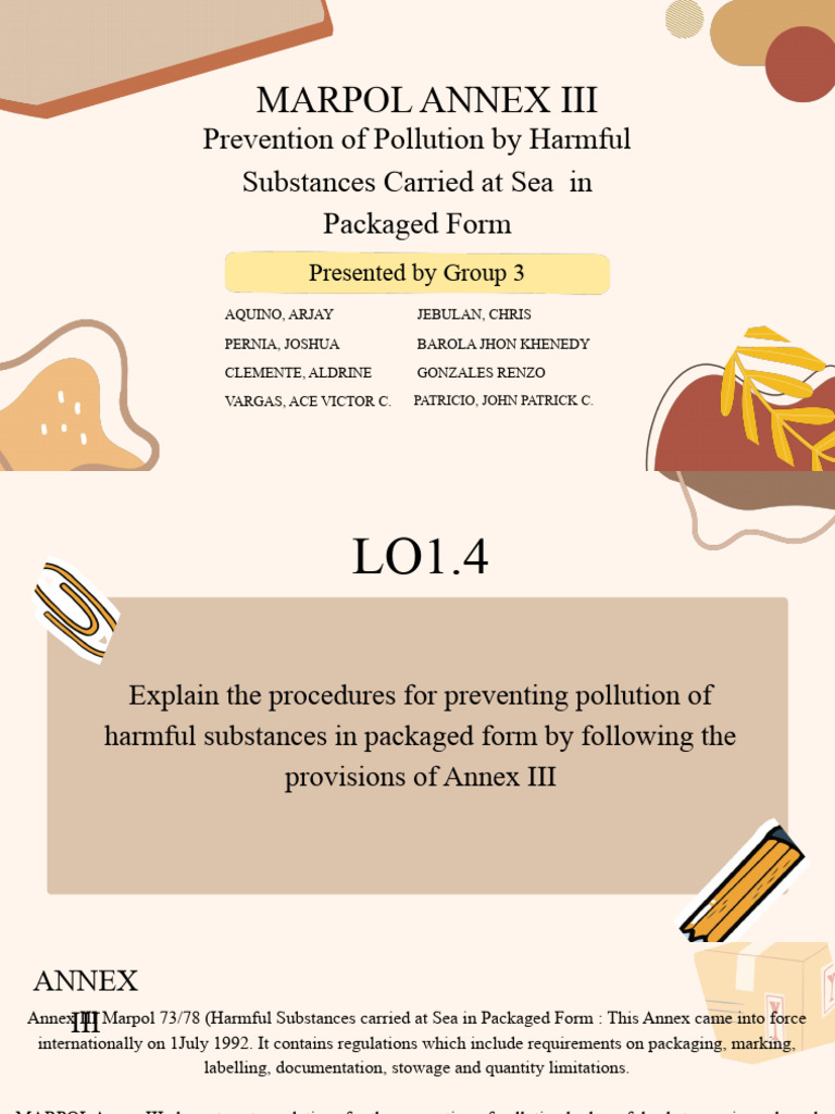 Marpol Annex 3 | PDF | Dangerous Goods | Toxicity