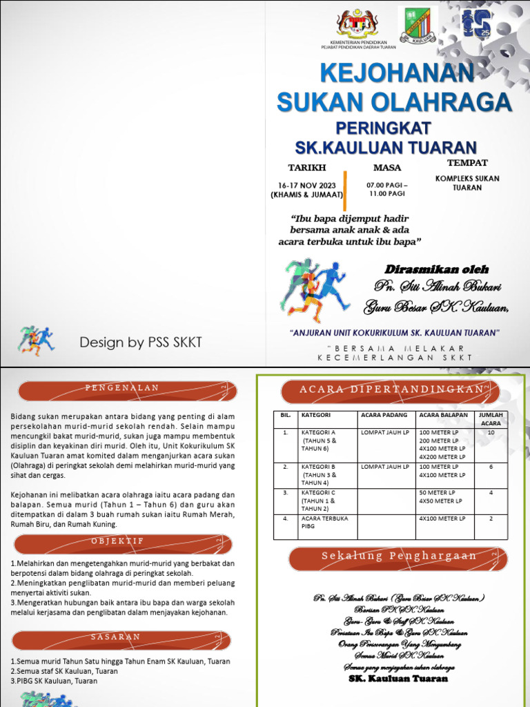Buku Aturcara Hari Sukan Sekolah 2023 | PDF