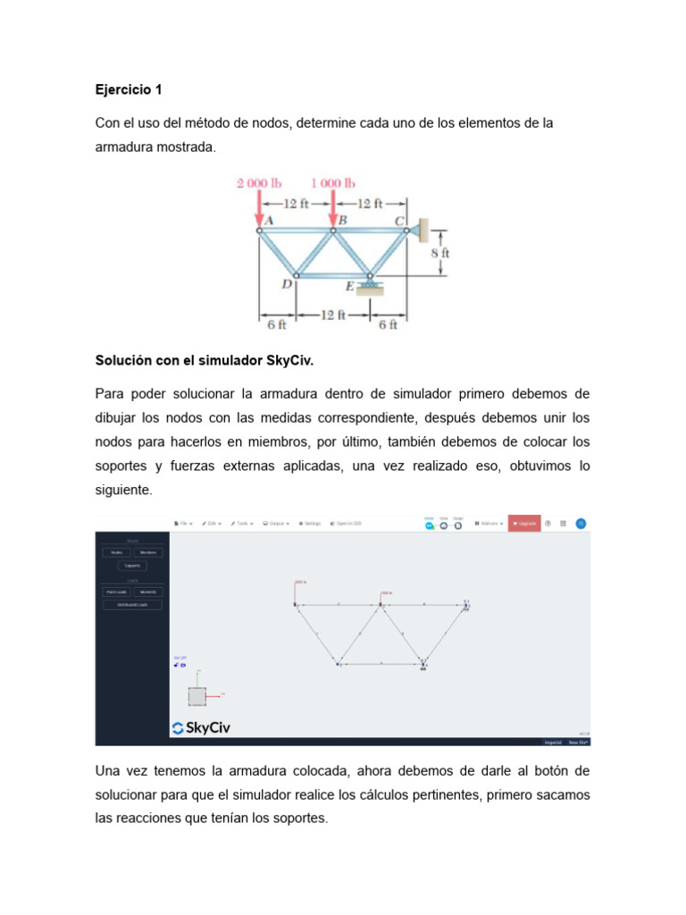 Ejercicio 1-2 | PDF | Braguero | Fuerza