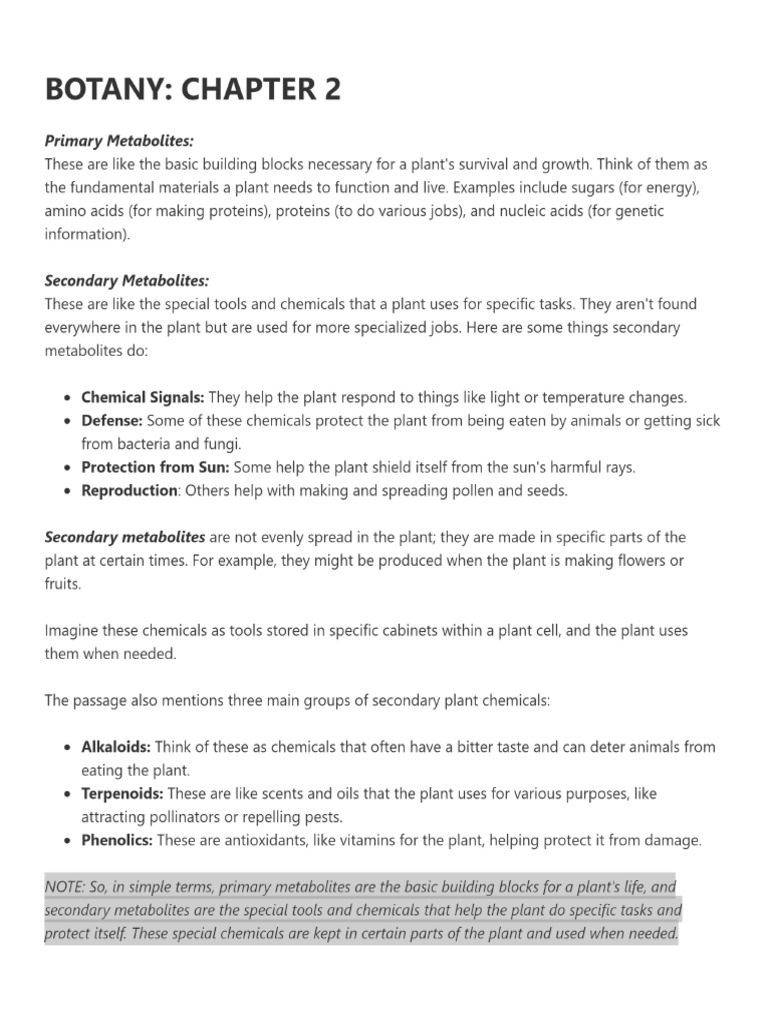 Botany Chapter 2 | PDF