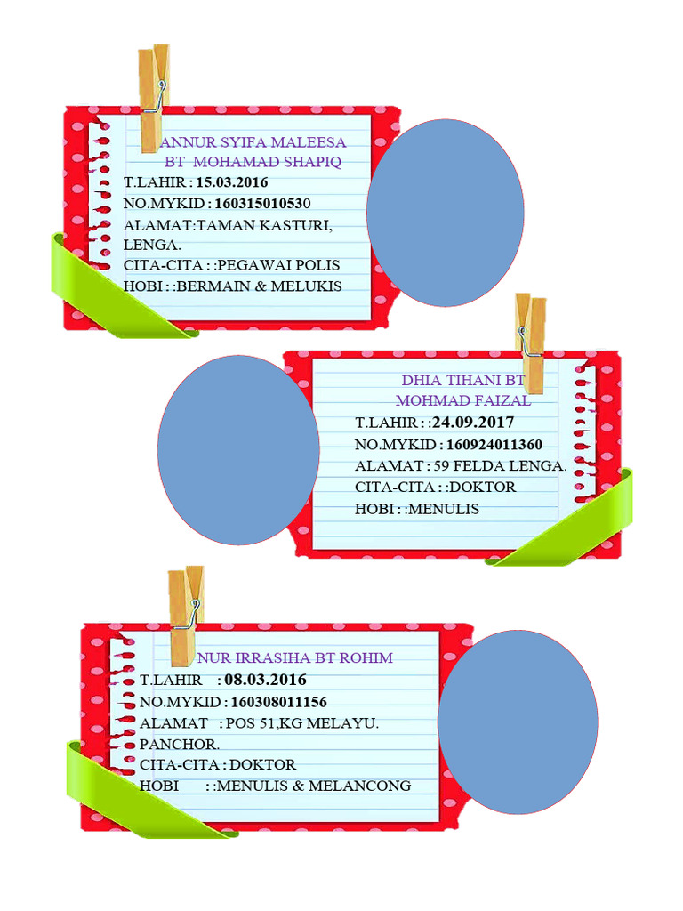 Label Murid Di Dinding | PDF