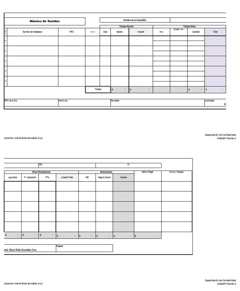 Formato de Nomina | PDF | Compensación laboral | Relaciones laborales