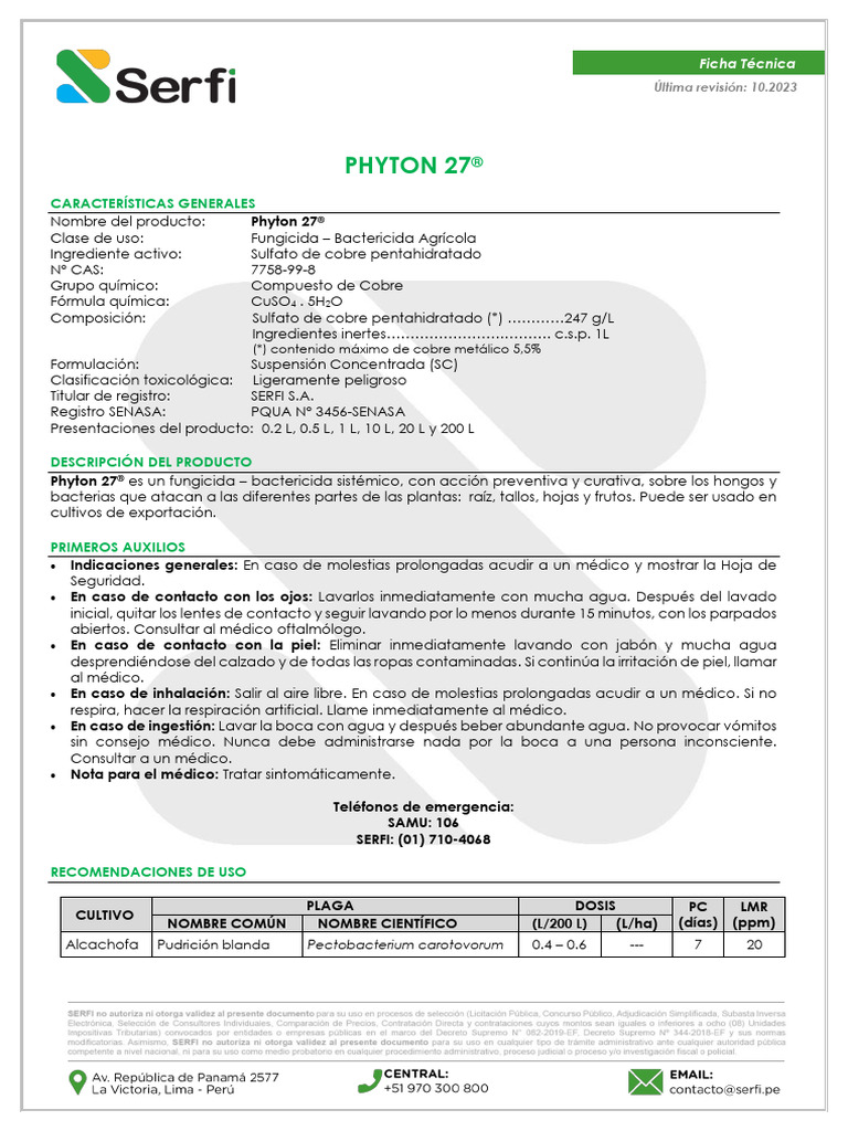 Ficha-Tecnica-PHYTON-27-v10.2023-1 | PDF