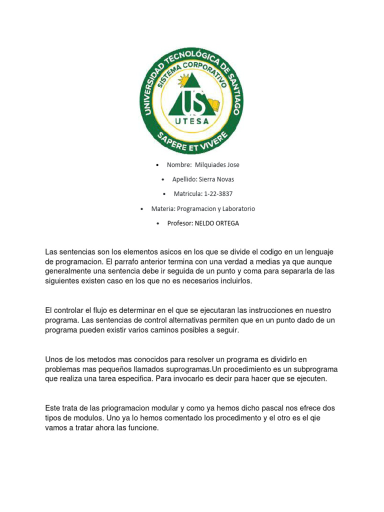 Clase de Programacion y Lab | PDF