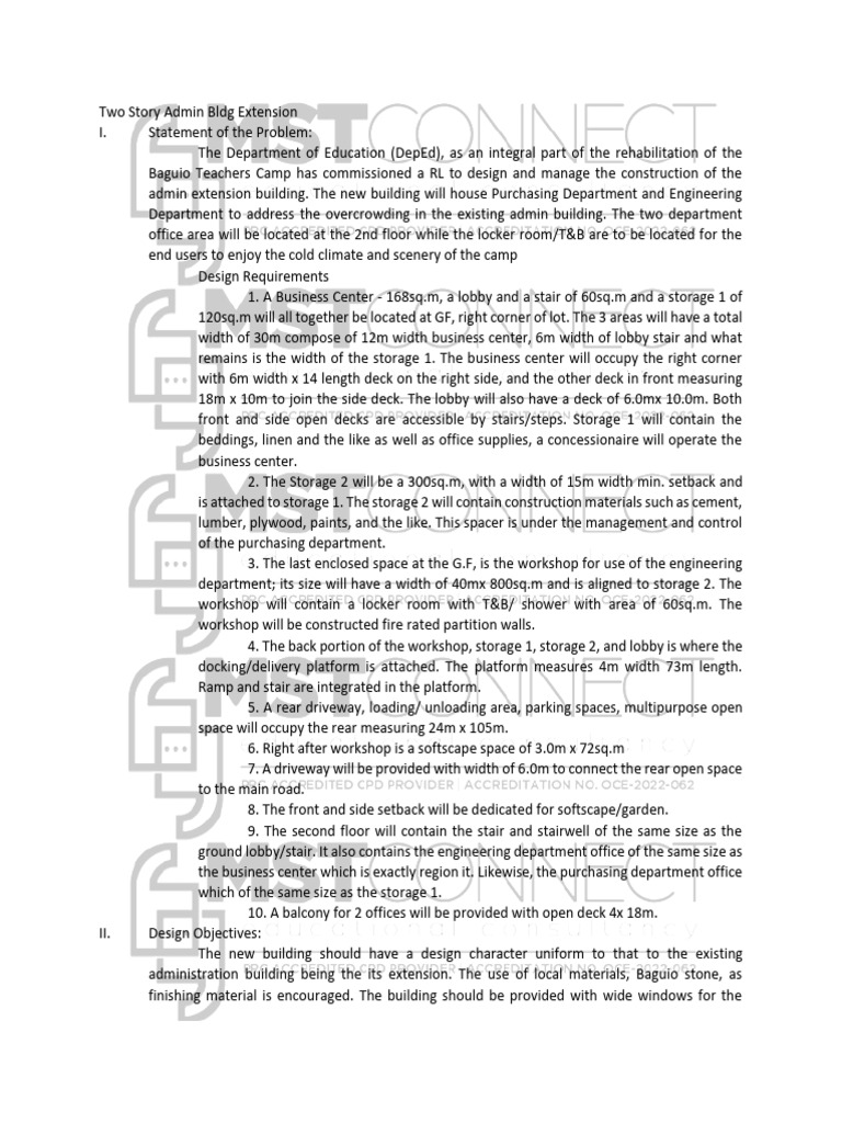 Two Story Admin BLDG Extension | PDF | Stairs | Flooring
