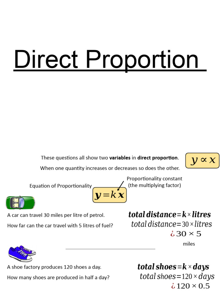 Direct Proportion Demonstration | PDF | Mathematical Objects | Mathematics