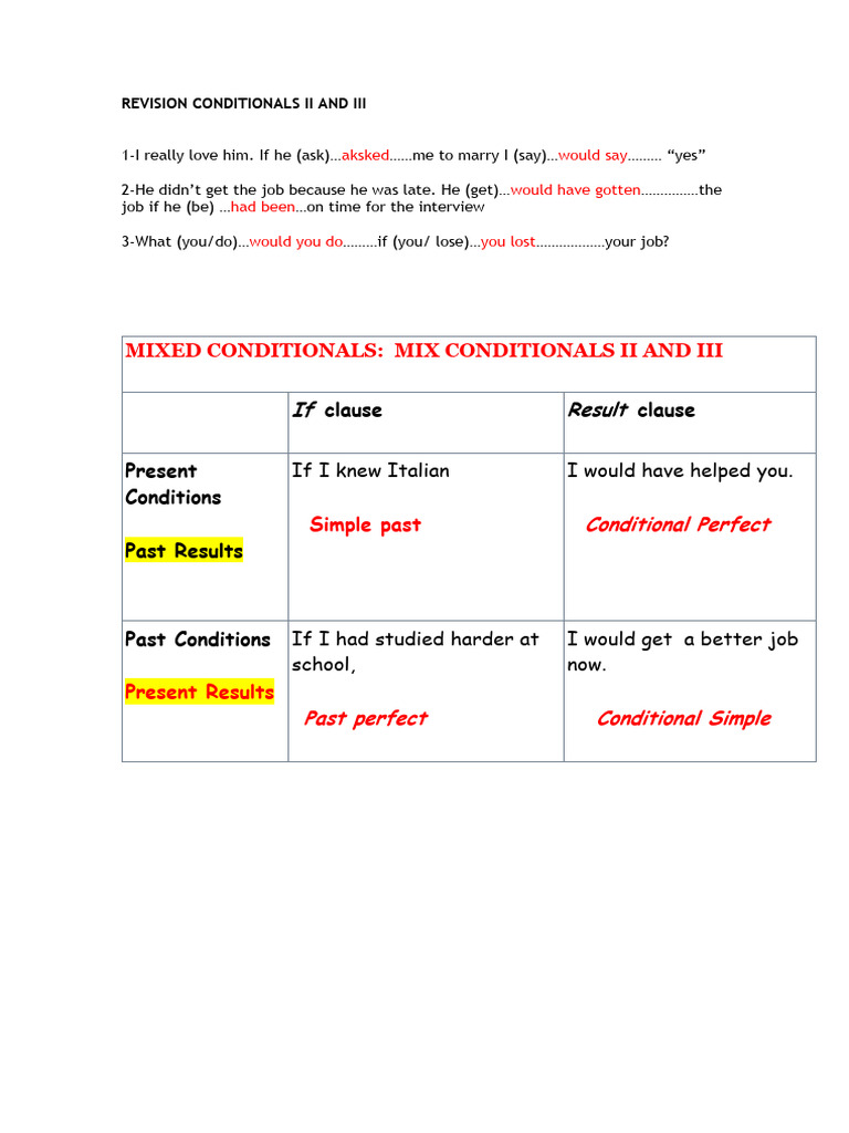 Mix Conditional | PDF