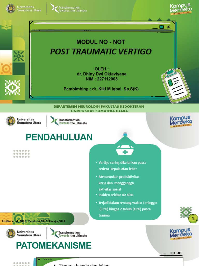 Modul DR Kmi - Post Traumatic Vertigo | PDF