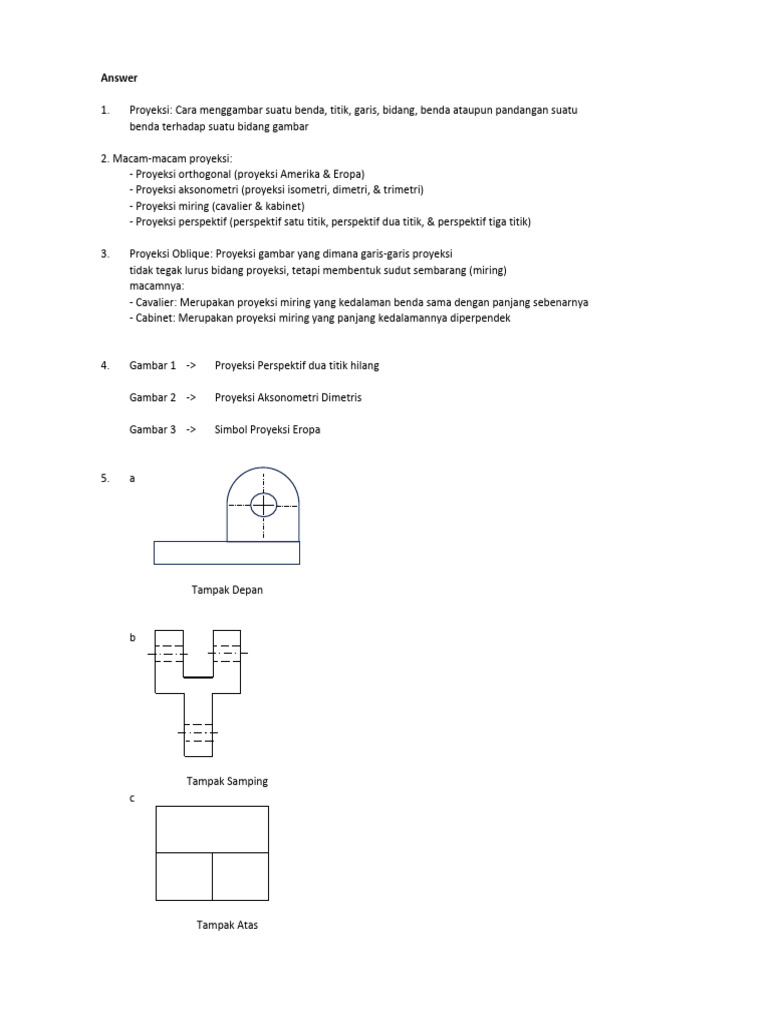 Jawaban Soal Proyeksi | PDF | Metode & Bahan Ajar