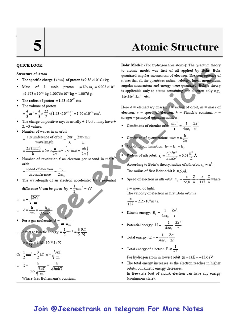 Atomic Structure Chem | PDF | Atomic Orbital | Electron