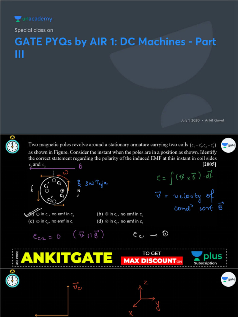 Gate Pyqs By Air 1 Dc Machines Part Iii With Anno Pdf