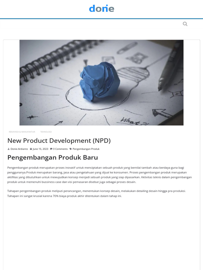 New Product Development (NPD) - Donie - Id | PDF