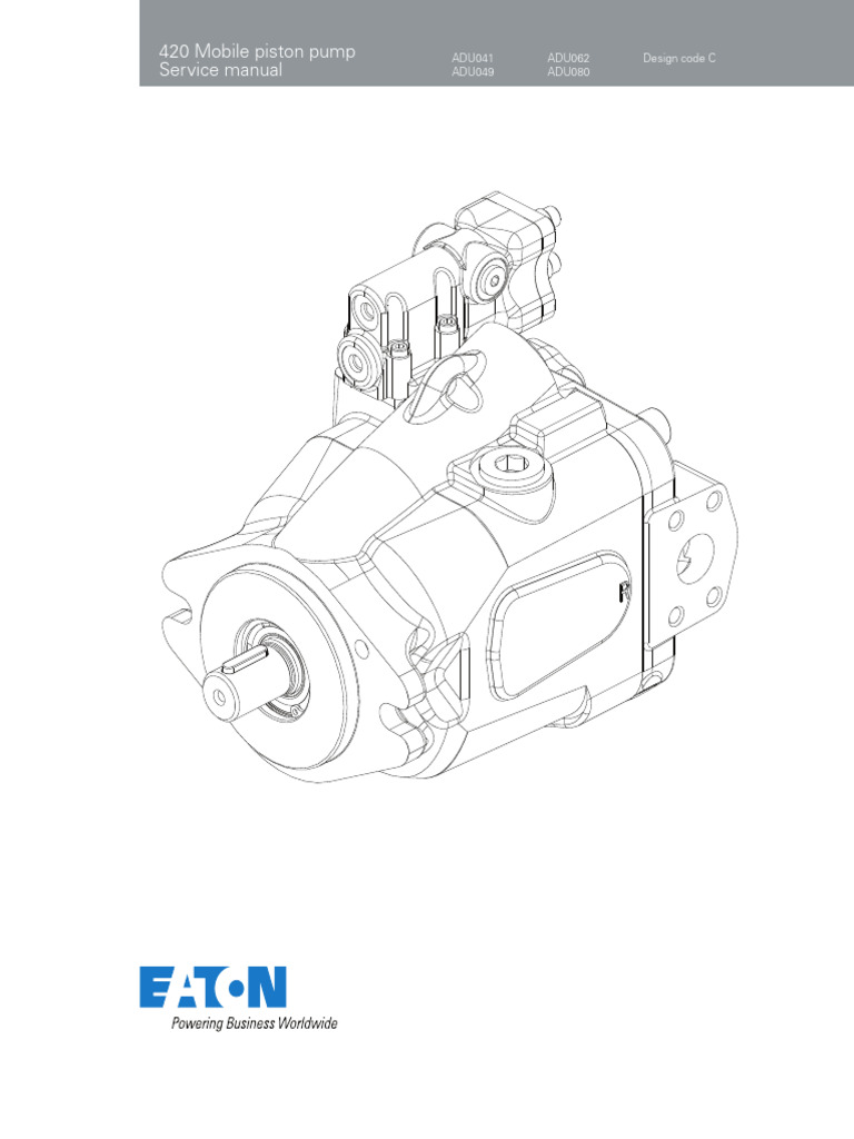 Eaton Pump Manual 420 Series | PDF