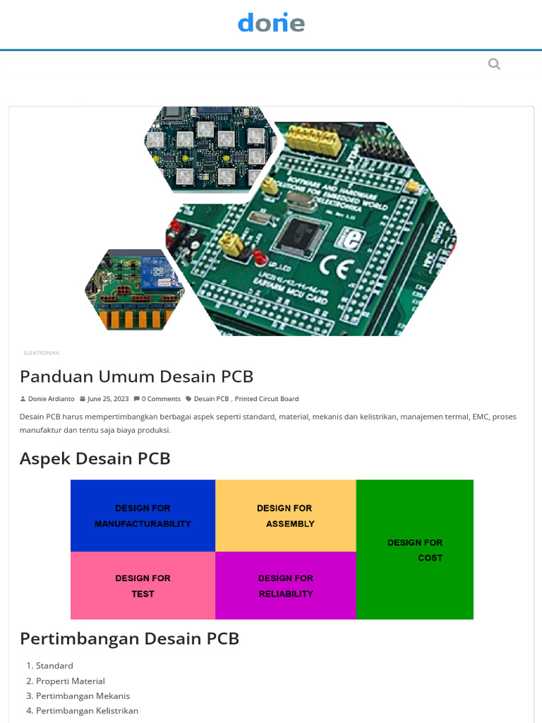 Panduan Umum Desain PCB - Donie - Id | PDF
